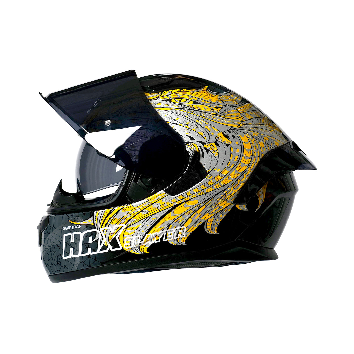 Alebrije Dragon Slayer Motorcycle Helmet Black Gold