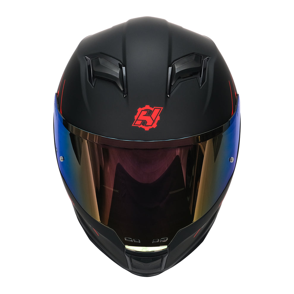 HAX Force Motorcycle Helmet Blade Black Matte Red – haxgear