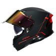 Matte Black Red Motorcycle Helmet