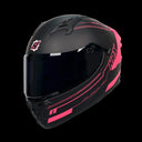 Matte Black Pink Motorcycle Helmet