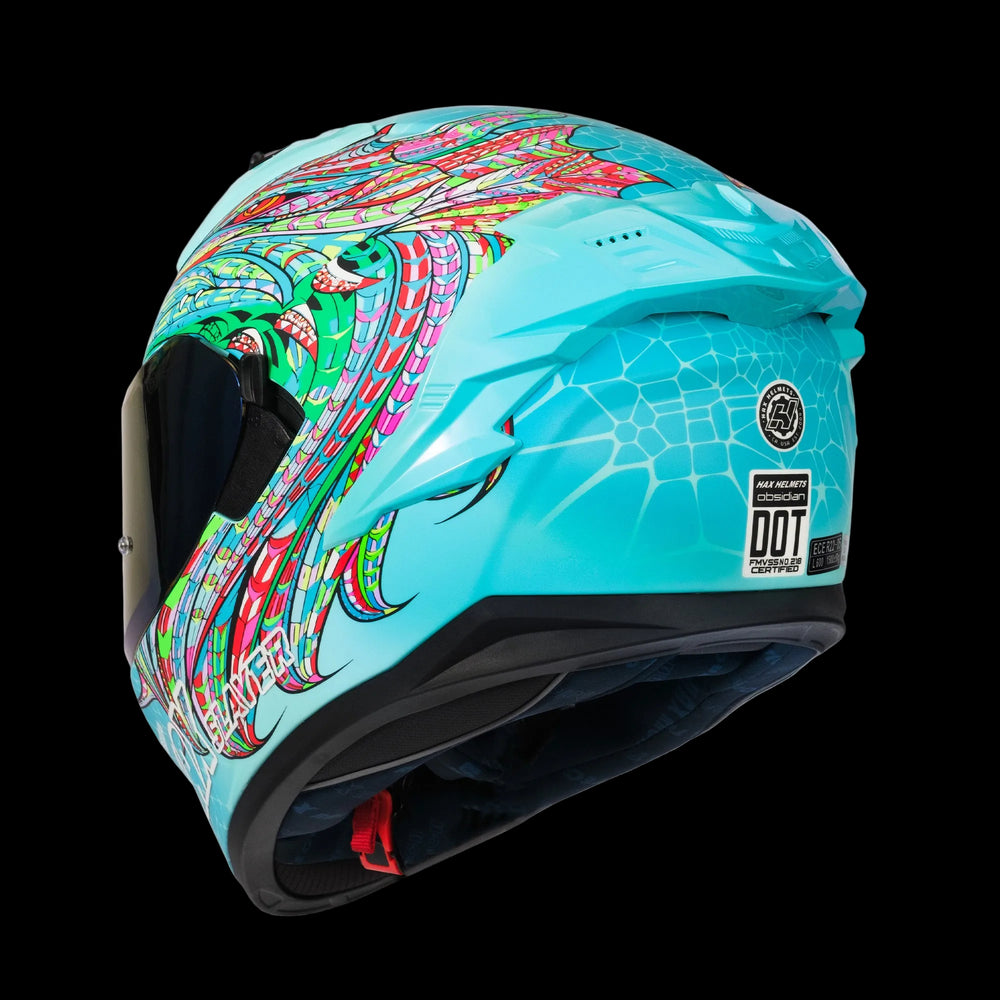 HAX Obsidian PRO Full Face Helmet Slayer Turquoise