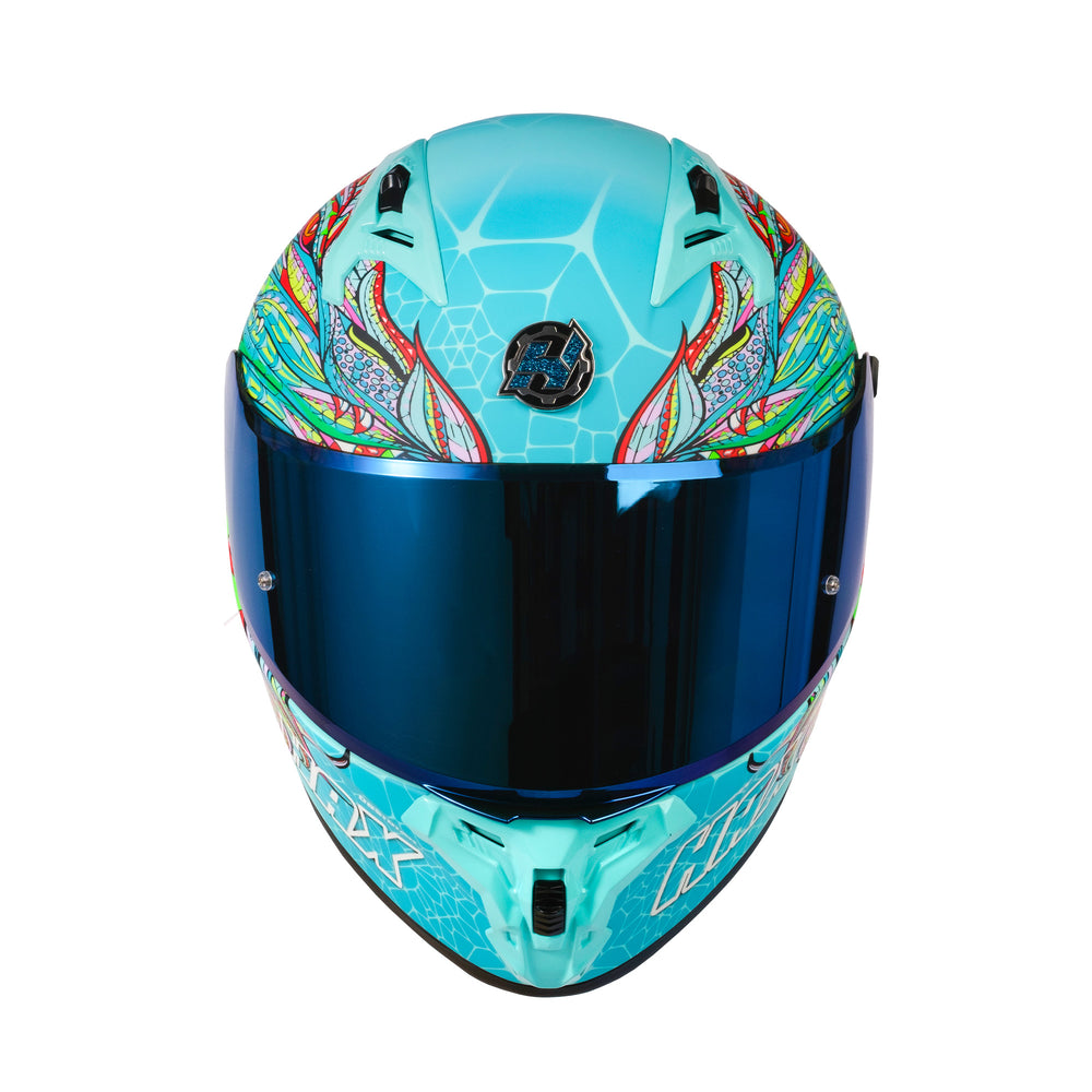 Slayer Turquoise Pro Motorcycle Helmet