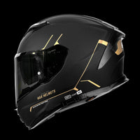Matte Black Gold Motorcycle Helmet