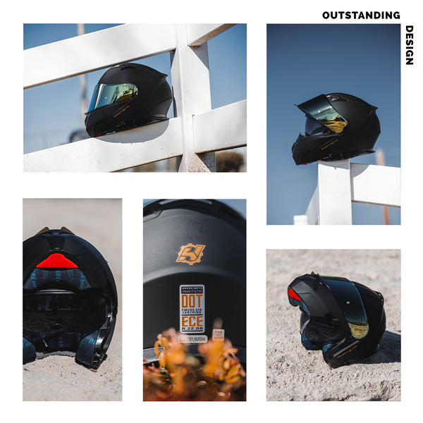 Matte Black Motorcycle Helmet