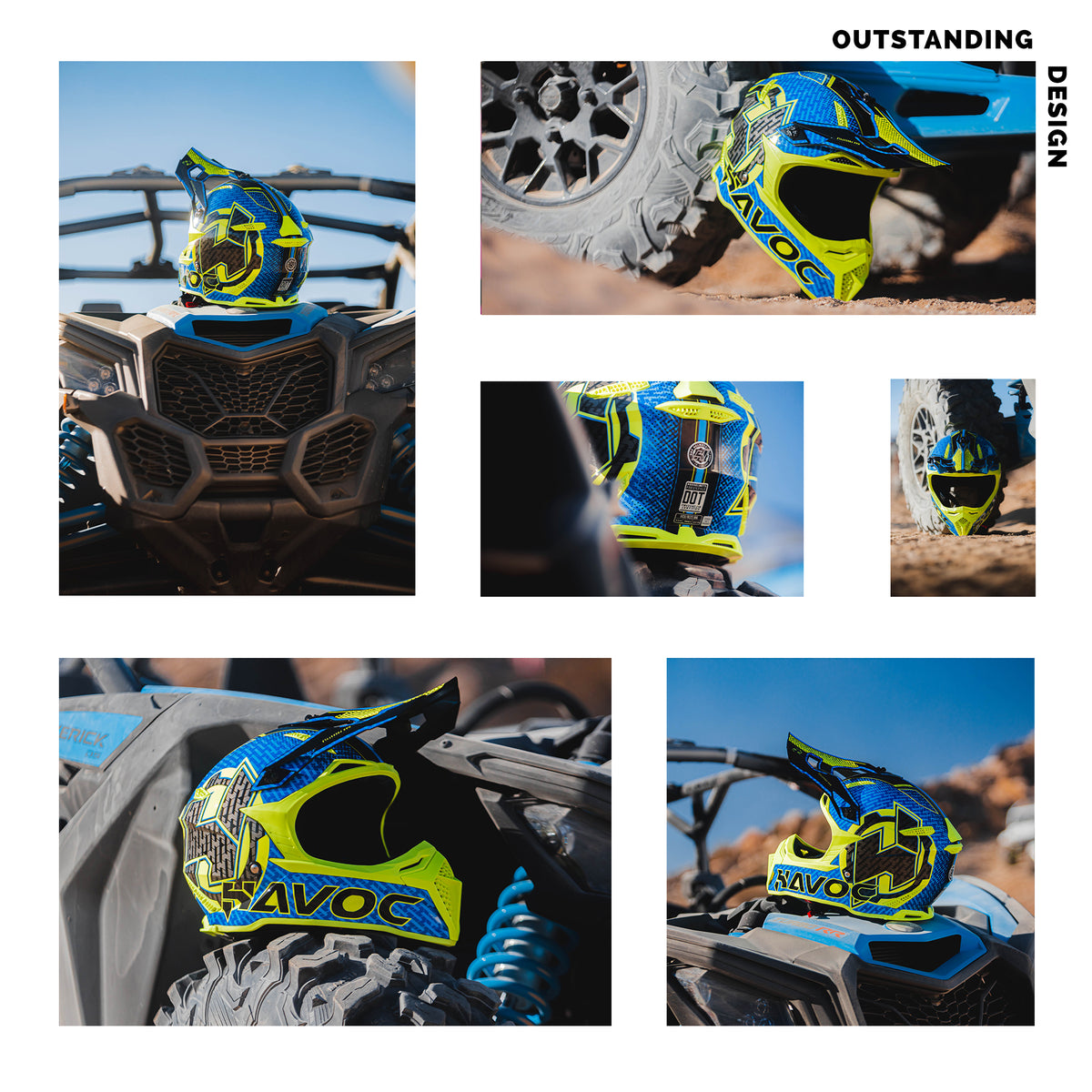 Havoc Motorcycle Helmet - Cyan