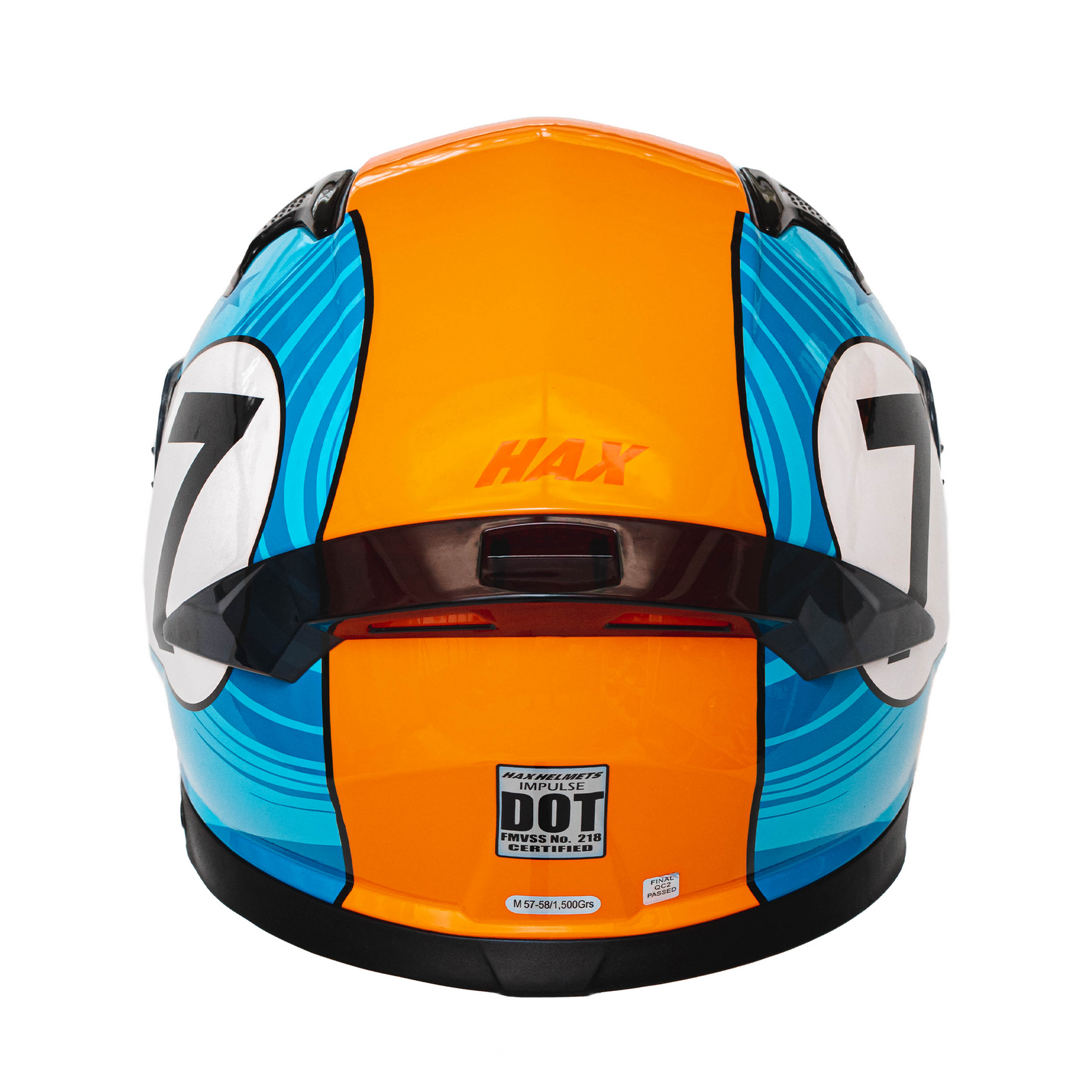 Gulf Livery Motorcycle Helmet