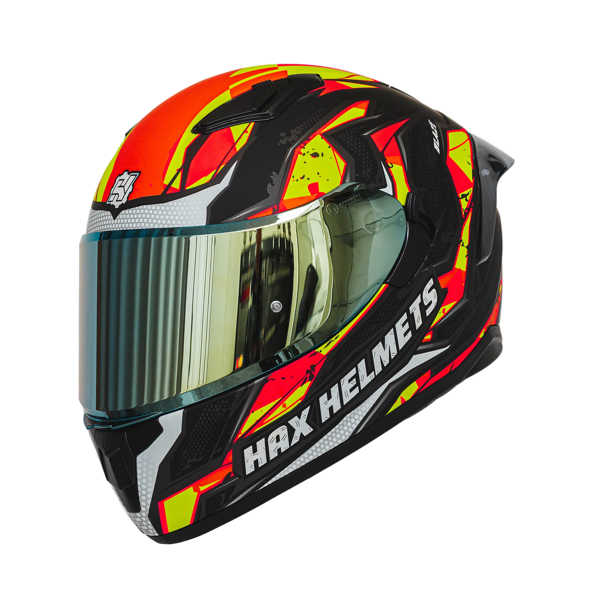 Blaze Orange Motorcycle Helmet