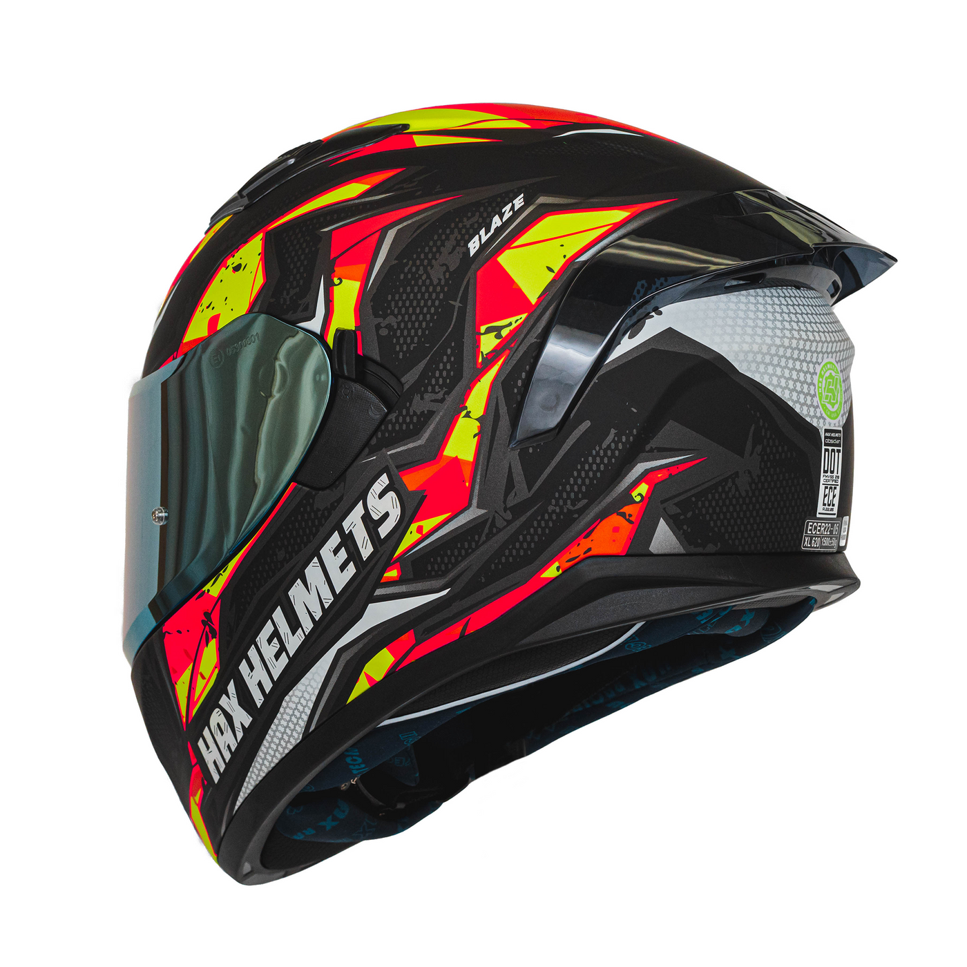 Blaze Orange Motorcycle Helmet