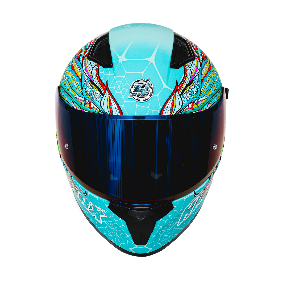 Motorcycle Helmet Dragon Slayer Turquoise
